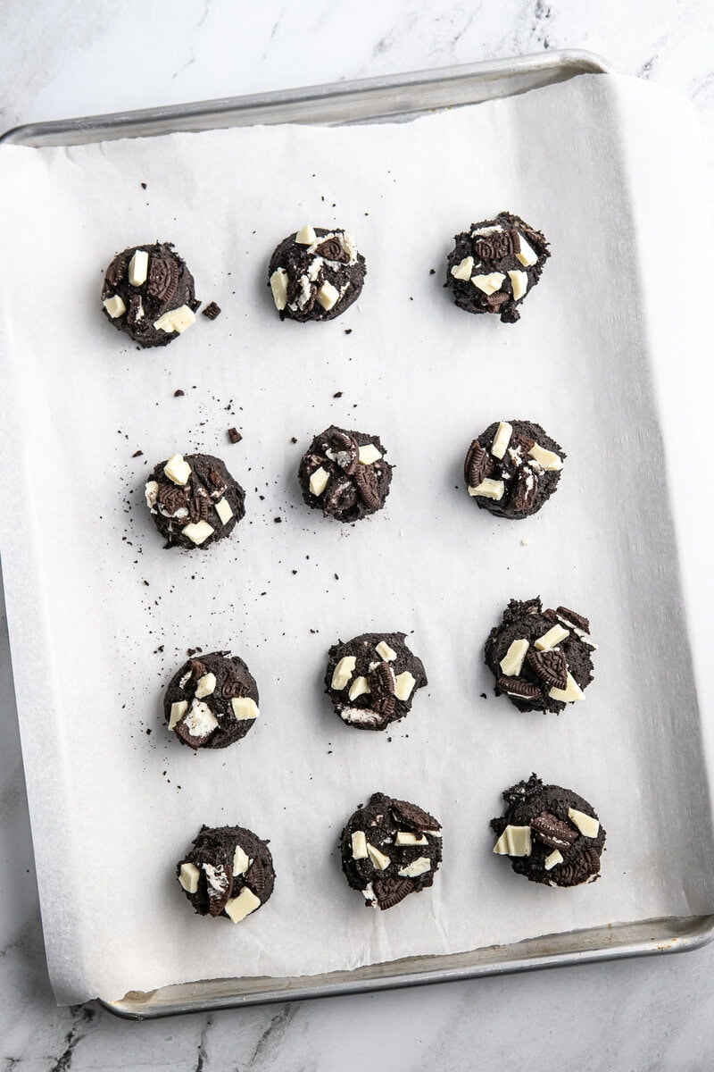 Chocolate Cookies and Cream Cookies - Stuck On Sweet