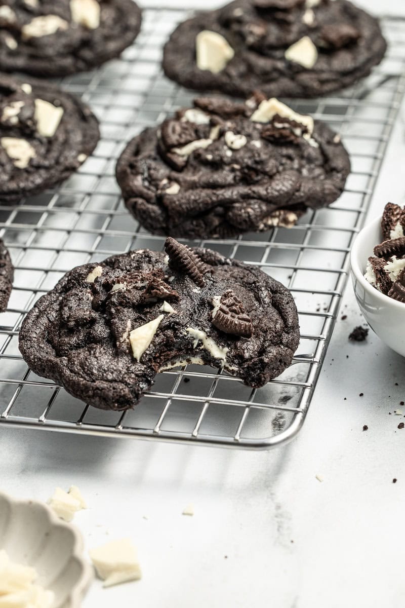 Chocolate Cookies and Cream Cookies - Stuck On Sweet