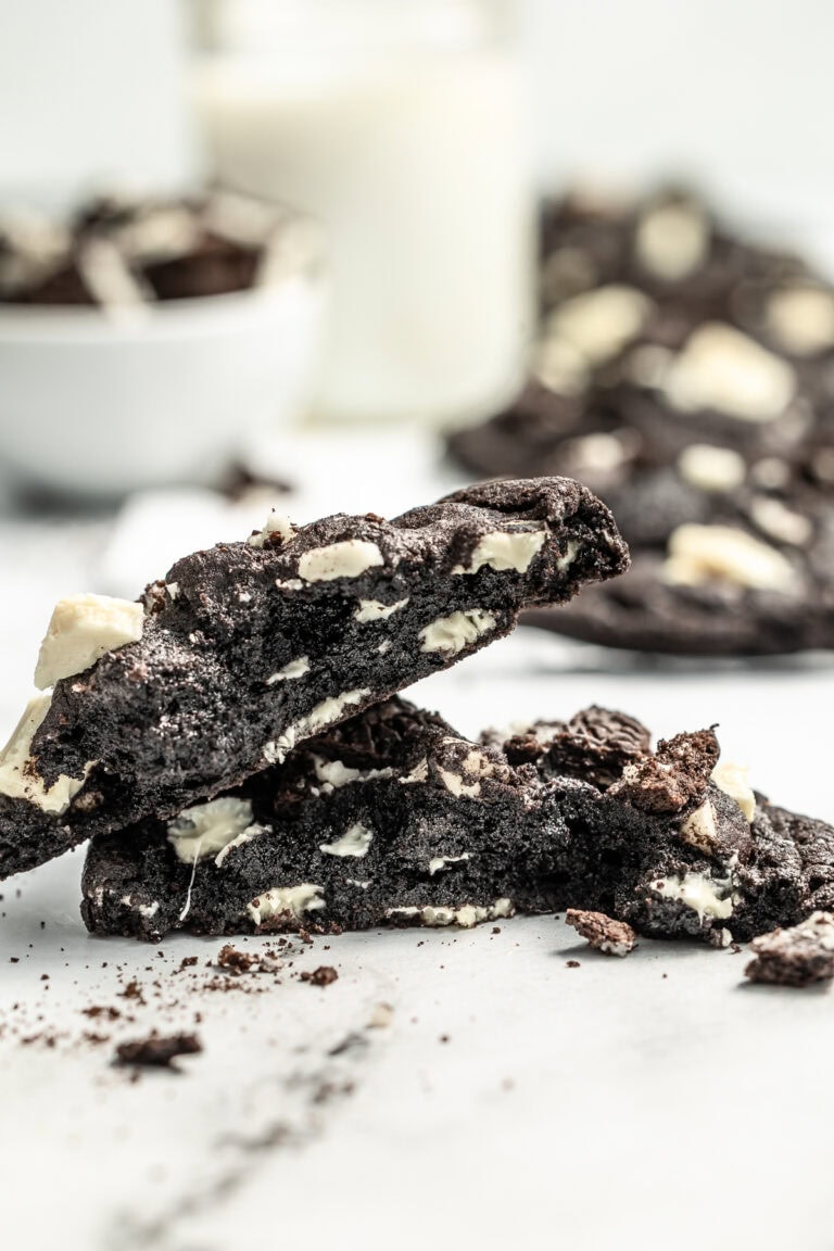 Chocolate Cookies and Cream Cookies - Stuck On Sweet